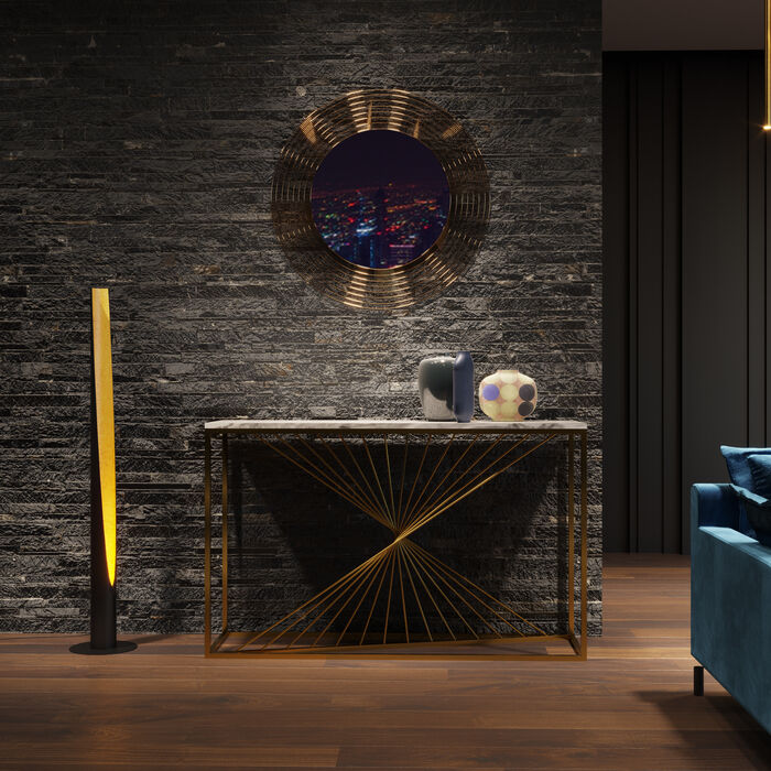 Console Laser Gold Clear Glass 120x40cm — MyConcept Hong Kong