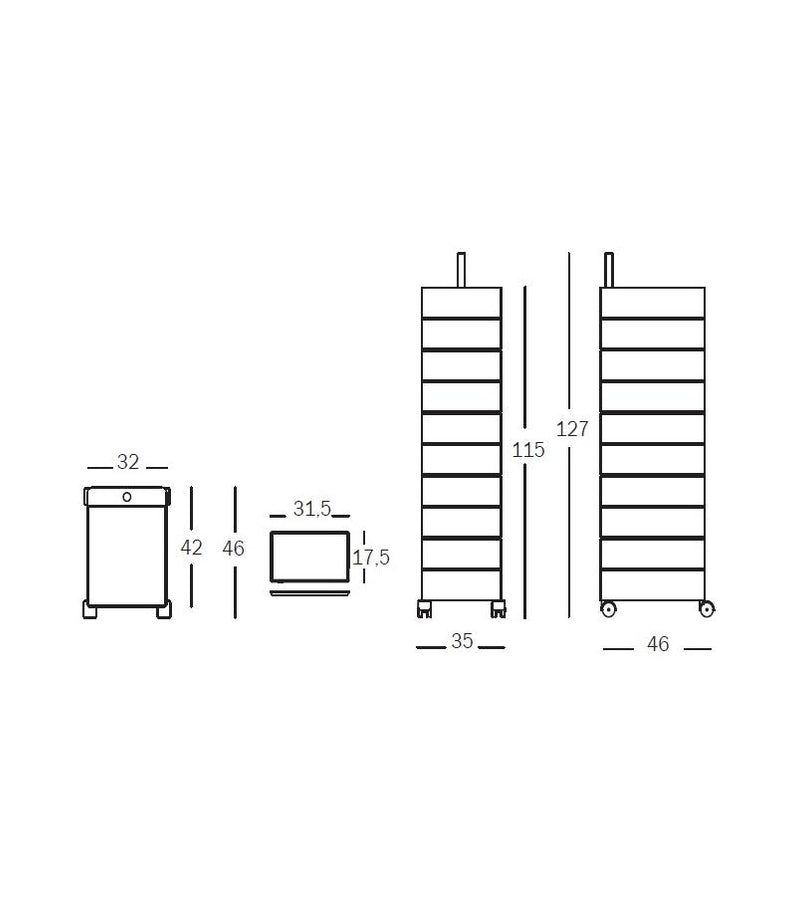 360 Drawer units on wheels (10 drawers) — MyConcept Hong Kong
