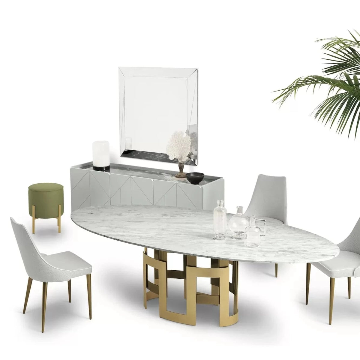 Imperial Elliptical Marble/Ceramic Table — MyConcept Hong Kong
